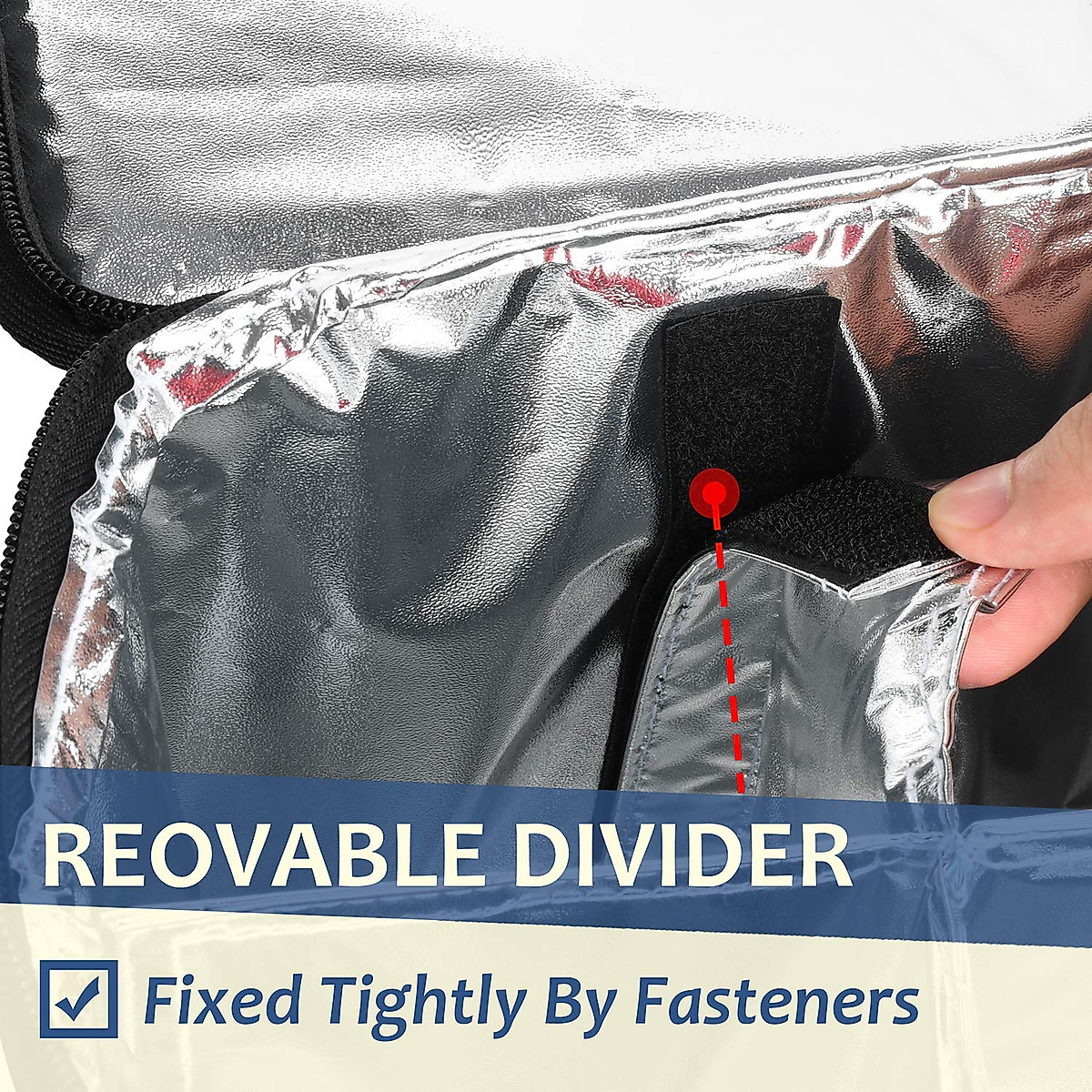 Vina 4 Bottle Wine Carrier - Travel Insulated Wine Carrying Case Cooler Tote Bag with Detachable Divider and Strong Handle, Great for Picnic, Beach Days,Party, Black