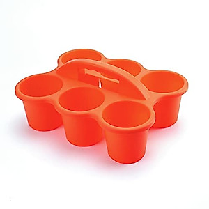 4Pcs Carry Caddy - Stackable for Easy Storage 6 Compartments Caddy - Classroom Caddies for Teachers and Daycare Supplies