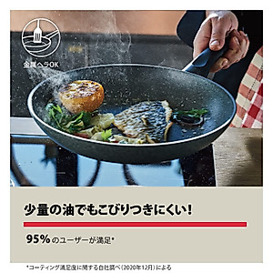 Ballarini 75001-762 Torino Frying Pan, 9.4 inches (24 cm), Made in Italy, Induction Compatible, Granitium, 5-Layer Coating