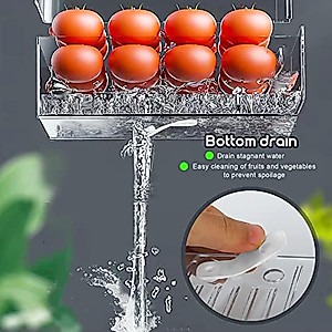 Finkoo 10 Pcs Fridge Organizer, Stackable Refrigerator Storage Bins with Lids, Kitchen Organization and storage BPA-Free Pantry Clear Storage Containers for Food, Drinks, Vegetable Fruits