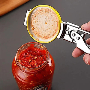 Adjustable Multifunctional Stainless Steel Can Opener, 2023 New Toothed Grip Anti-Slip Jar Opener, Easy Labor Saving Manual Jar Bottle Opener Kitchen Accessories for Seniors Kids (1PC)