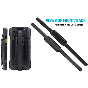Twin Pack: Hand Strap for Zebra TC21 TC26 TC53 TC58 TC73 TC78 Mobile Computer Scanner - Adjustable on Both Ends - Finger Palm Harness Grip (2 Units)