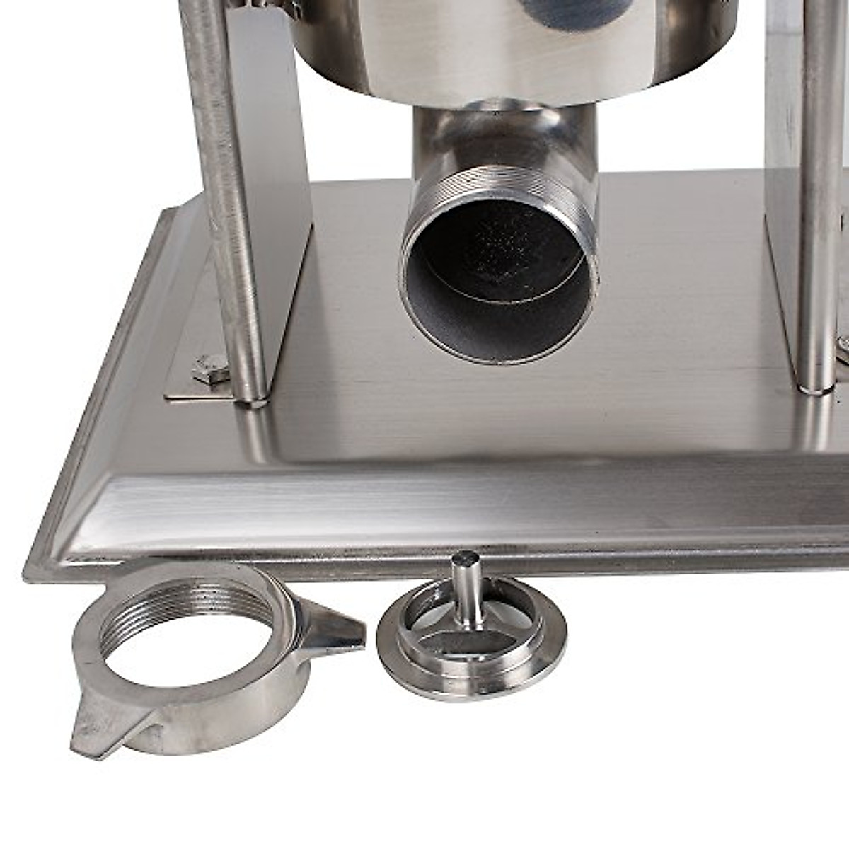 5L Stainless Steel Commercial Manual Spanish Churro Maker Machine, Heavy Duty Churros Machine with 4 Nozzles for Home Restaurants Bakeries Use