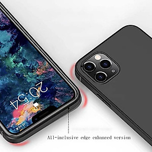 Ikiiqii Cover for Gigaset GS5 Pro (6.30") case Shell Soft Silicone TPU Black Phone Protective Cases + 9H Hardness HD Tempered Glass Screen Protector Film Protection -A lot of Love