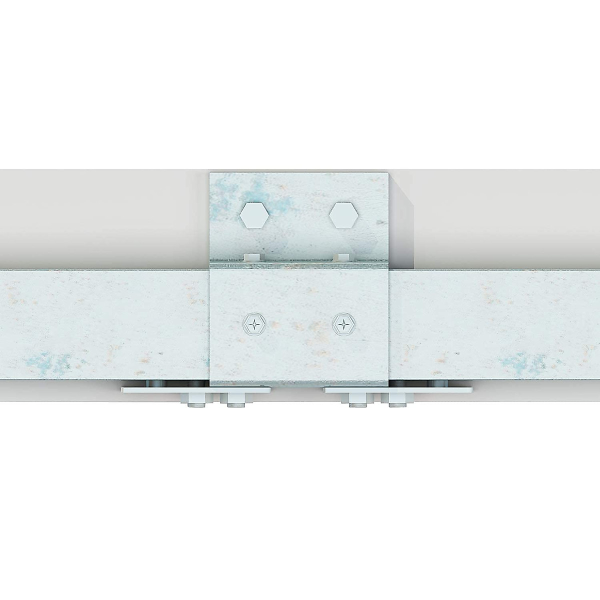 DIYHD 10FT Box Track Double Sliding Barn Door Hardware