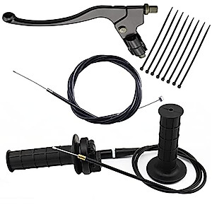 Left Right Handle &Left Brake Lever &Brake Cable &Throttle Cable And Throttle Clamp Cable Brake Lever Kit Fit For Pit Dirt Motor Bike Mini Bike XR100 CRF70 CRF80 - Mb165 Mb200 196cc 200cc 5.5hp 6.5hp