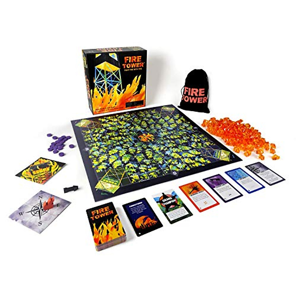 Runaway Parade Games Fire Tower Board Game- Fight fire with fire in This Award-Winning, Fast paced and Competitive Game
