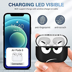 Youtec for Airpods Pro 2nd Generation Case 2022, Don't Touch Me for Airpods Pro 2 Cover with Keychain/Lanyard Soft Cute Shockproof Cover for Women Men Compatible Apple AirPod Pro 2, Black