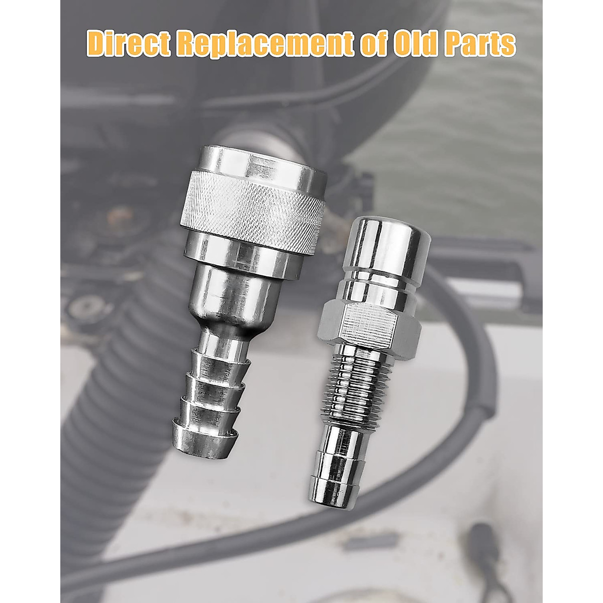 Tavaski 5/16" Fuel Connector Fit for Tohatsu Nissan Outboard 2/4-stroke Engine 5-90HP Replace 3B2-70260-1 3B2-70250-1