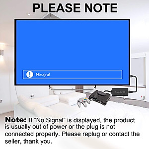 Y.D.F N64 to HDMI Converter, HD Link Cable for N64, Nintendo 64 to HDMI Compatible Nintendo 64/ Game Cube/SNES/SFC（Plug and play, no power supply required.）