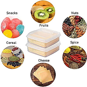 lfjfaecx Sliced Cheese Container for Fridge with Flip Lid, Food Storage Containers Bins, Fruit Storage Containers for Fridge, Cheese Slice Storage Box, with Removable Drain Tray (2pack)