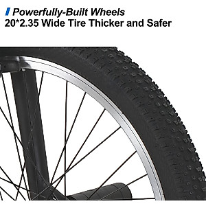 HH HILAND 20 inch Freestyle Kids BMX Bike, Beginner-Level to Advanced Riders with 360 Degree Gyro & 4 Pegs, Kids' Bicycles for Boys, Girls, White