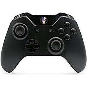 MODDEDZONE Custom MODDED Wireless Controller for Xbox One S/X and PC - With Unique Smart Mods - Best For First Person Shooter Games - Handcrafted by Experts in USA with Unique Design (American Skull)