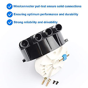 Ignition Distributor Cap and Rotor Kit, Replace D328A 10452458 D465 Compatible with Chevy GMC 4.3 Vortec - 1996-2005 Astro, 1995-2005 Blazer, 1995-2004 S10, 1999-2006 Silverado, 1995-2001 Jimmy, More