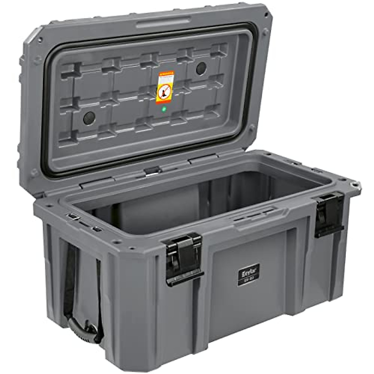 Eylar SR-90 Large Crossover Overland Cargo Case, Equipment Hard Case, Roto Molded, Stackable with Pad-Lock Hasp, Strap Mountable, TSA Standard, IPX4 Rated, 90 Liters (Gray)