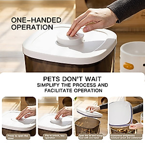 LivLab Rice Dispenser,5.28 Qt/5 L/10 Lbs Food Storage Container with Measuring Cup Food Cereal Container Bins Household for Pet Food Organization…