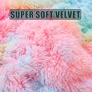Mengersi Velvet Floor Pillows,Faux Fur Tie Dye Pillow Bed Floor Lounger Cover,Sleeping Mat for Girls Teen Toddler,Pillow Lounger for Reading Playing Games Party,Requires 5 Pillows(King,Pink)