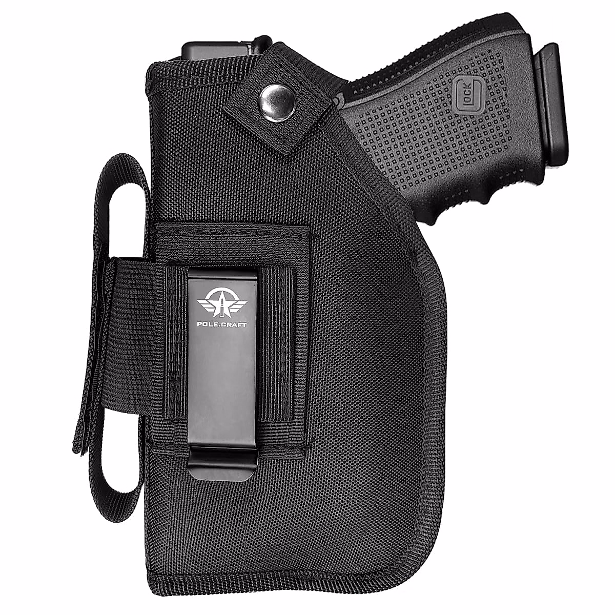 Gun Holster with Small & Medium Laser for Pistols : Glock 19 17..Taurus G3C G3 9mm..Sig Sauer..S&W M&P Shield..Ruger..Springfield With TLR-6 & CT Laser..- Fits 3.1'' to 4.7'' Barrel -Right/Left-Handed