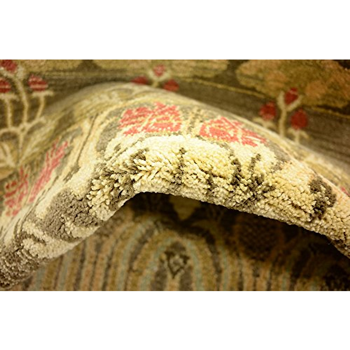 Unique Loom Edinburgh Collection Classic Oriental Traditional French Country Inspired Border Design Area Rug, 5 x 8 ft, Brown/Beige