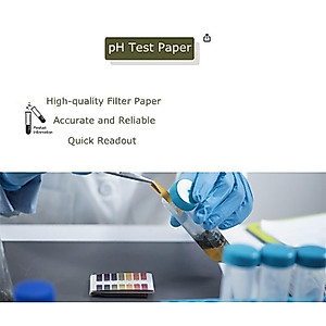 FLJDOUMAI pH1-14 Test Paper Extensive Test Paper Litmus Test Paper with Pipette Droppers for Water Saliva Urine Soil Testing Pet Food and Diet pH Monitoring (with Storage Case) (3 pcs)