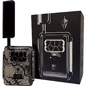 Spartan Camera Gocam 4G LTE Trail Camera, Free Roaming, Remotely Update Settings, HD Video, Photo, Blackout Flash, Hunting, Security, Surveillance + Steel Case + 32GB SD Card