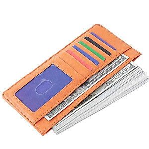 XEYOU Women's Credit Card Wallet Slim Long Zipper Pocket Purse for Coin, Receipt Multi-function Card Wallet for Ladies
