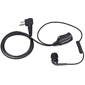 COMMIXC 2-Pack Walkie Talkie Earpiece, 2.5mm/3.5mm 2-Pin in-Ear Walkie Talkie Headset with PTT Mic, Compatible with Motorola Two-Way Radios
