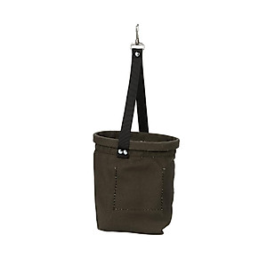 Klein Tools 5143 Canvas Tapered-Bottom Bag with Two Interior Pockets and a Snap Clip, Made of No. 10 Canvas