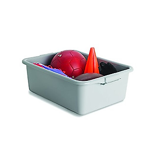 Artisan Utility Bus Box and Storage Bin with Handles, 2-Pack, Gray, 15.5" x 21" x 7"