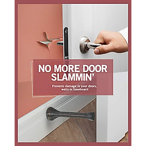 Jack N’ Drill 11-Pack Door Stopper 3 ¾-inch Heavy Duty and Flexible Door Stop to Protect Walls and Doors for Home or Office, Easy to Install and 100% Child and Pet-Friendly