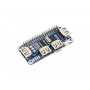 Coolwell Raspberry Pi USB HUB HAT 4 Port USB HUB for Raspberry Pi 4B+ 4B 3B+ 3B 2B+ Zero W WH USB to UART Converter Onboard