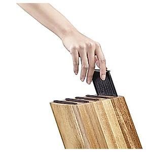 ZYLISS Control Wooden Knife Block - Kitchen Cutlery Storage - Knife Block Without Knives - 5 Slots
