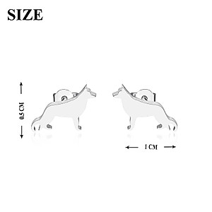 OKEYCH German Shepherd Lover Gift German Shepherd Dogs Stud Earrings Shepherd Mama Jewelry German Shepherd Owner Gift Dog Mom Jewelry (German Shepherd Stud Earrings)