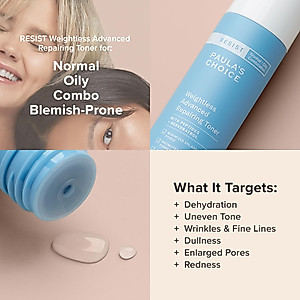 Paula's Choice Resist Weightless Advanced Repairing Toner, Niacinamide & Hyaluronic Acid, Wrinkles & Large Pores, Oily Skin, 4 Ounce