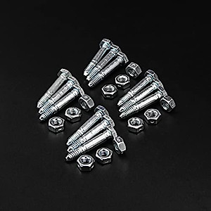 HYYLU 12-Pcs 53200500 Shear Pin Bolts with Nuts for Ariens 532005 05907100 AM123342 Two-Stage Snow throwers - 12 pcs Snow Blower Parts (1-9/16'' x 1/4''), Black