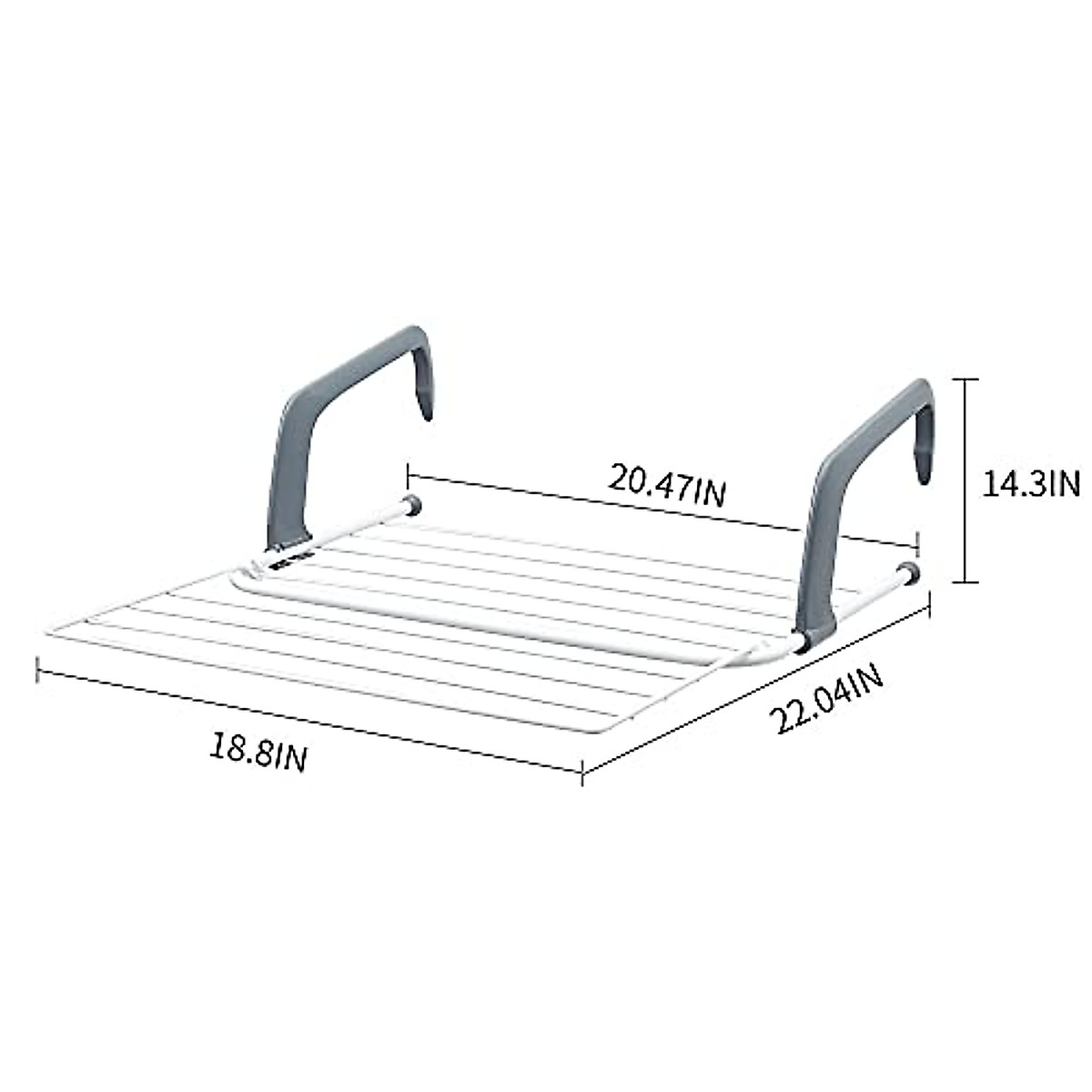 TOYLNGA Clothes Hanging Clothes Rack,Drying Rack,Multi Purpose Extendable Portability Drying Rack for Shoe&Socks (Grey)