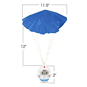 ArtCreativity Astronaut Paratroopers – Bulk Pack of 24 Durable Plastic Parachute Toys for Kids – Perfect for Party Favors, Goodie Bags, and Outdoor Fun for Boys and Girls