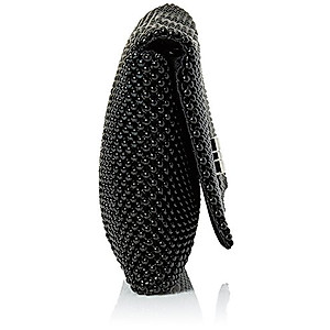 Jessica McClintock womens Trina Mesh Clutch evening handbags, Black, One Size US
