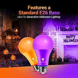2 Pack BlueX LED A21 Purple Light Bulbs - 15W (120Watt Equivalent) - E26 Base Purple LED Purple Bulb, Party Decoration, Porch, Home Lighting, Holiday Lighting, Decorative Illumination Purple LED Bulb