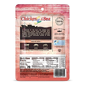 Chicken of the Sea Pink Salmon with Cracked Pepper, Wild-Caught, Skinless & Boneless, 2.5-Ounce Packets (Pack of 12)
