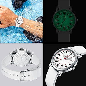 Blekon Original Nurse Watch for Medical Professionals and Scholars – Various Scrub Colors, Easy Read Dial, Military Time with Second Hand, Silicone Band, 3 ATM Water Resistant