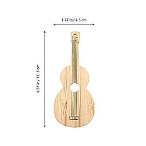 NUOBESTY 6pcs Blank Bookmarks with Hole Cello Shape Bamboo Cutouts Unfinished Vintage Bookmarks for DIY Bookmarks Tag