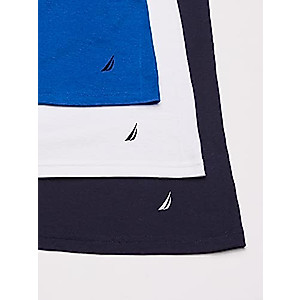 Nautica mens Cotton Crew Neck Polo-shirts - Multi Packs Polo Shirt, Peacoat/Cobalt/White, Large US