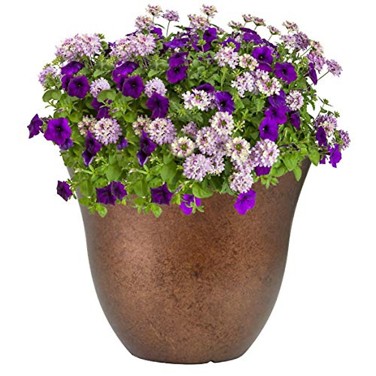 Classic Home and Garden Honeysuckle Patio Pot Garden Planter, Distressed Copper