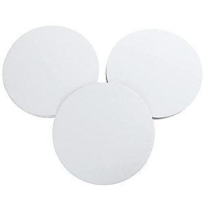 Acrux7 Cake Boards 10 inch Round, 50 Pack White Cardboard Cake Rounds, Disposable Cardboard Circles Base for Cake Pizza Decorating
