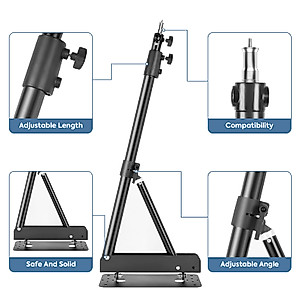Wall Mount Triangle Boom Arm, 51inches/130cm, 180º Flexible Rotation, for Photography Strobe Light, Monolight, Softbox, Umbrella, Reflector and Ring Light