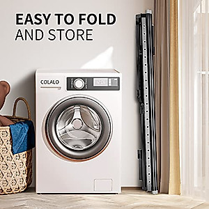 HWAJAN 90 Inches Folding Clothes Drying Rack Indoor Outdoor-Aluminum Collapsible Clothing Drying Racks for Laundry-Heavy Duty Foldable Clothes Dryer Rack with 42 Windproof Hooks,Large,Black