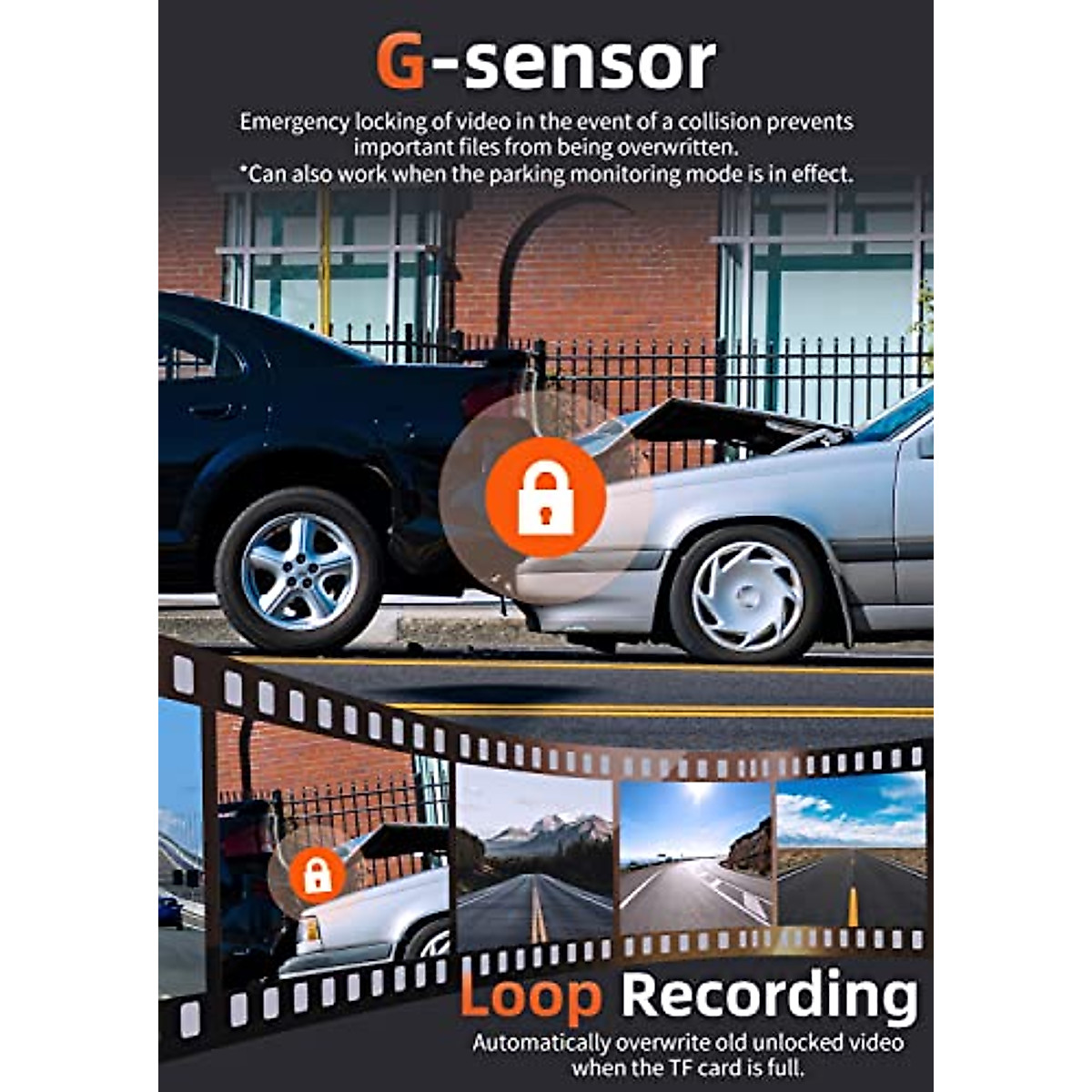 WOLFBOX Rear View Mirror Camera:Mirror Dash Cam Front and Rear 4K+2.5K for Car with 12" Full Touch Screen, Waterproof Backup WDR Camera, Night Vision, G-Sensor, Parking Assist,Free 64GB Card & GPS