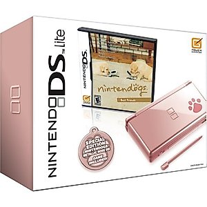 Nintendo DS Lite - Metallic Rose Nintendogs Version (Renewed)