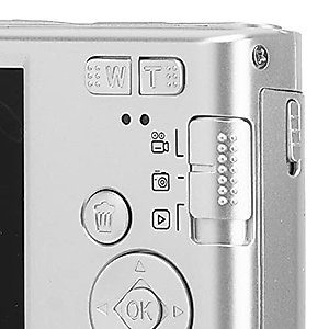 Digital Camera, Compact Camera 16X Digital Zoom Rechargeable Lithium Ion Battery for Beginners (Silver)